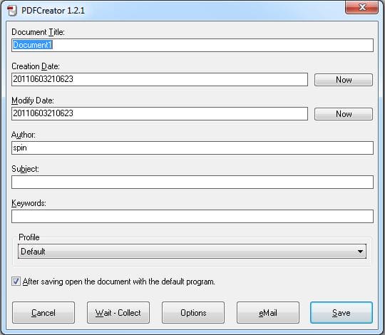 PDFCreator - the free and open source PDF writer