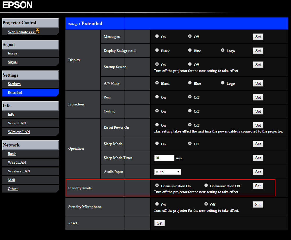 How do I remotely manage EPSON Projectors via LAN