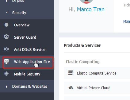 Business Legions Alicloud - Security Setting Web Application Firewall ...