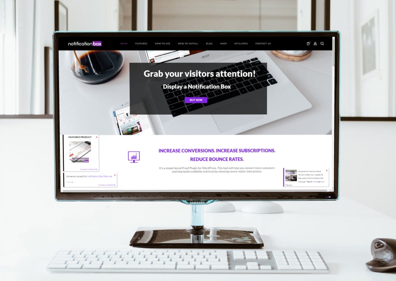 Notification Box your answer to Social Proof for WordPress