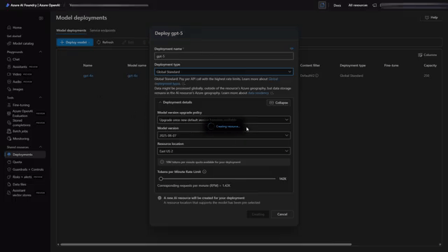 HOW TO ADD OPENAI GPT-5 MODEL IN AZURE AI FOUNDRY